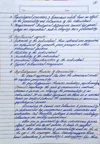 Psychology of Individual Differences BPCC103 Assignment | PDF