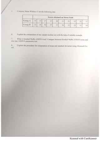 Statistical Methods for Psychological Research (BPCC 108) - Solved ...