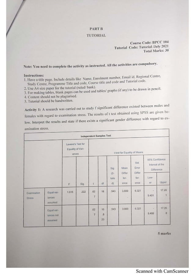 Statistical Methods for Psychological Research (BPCC 108) - Solved ... Statistical Methods for Psychological Research (BPCC 108) - Solved ...