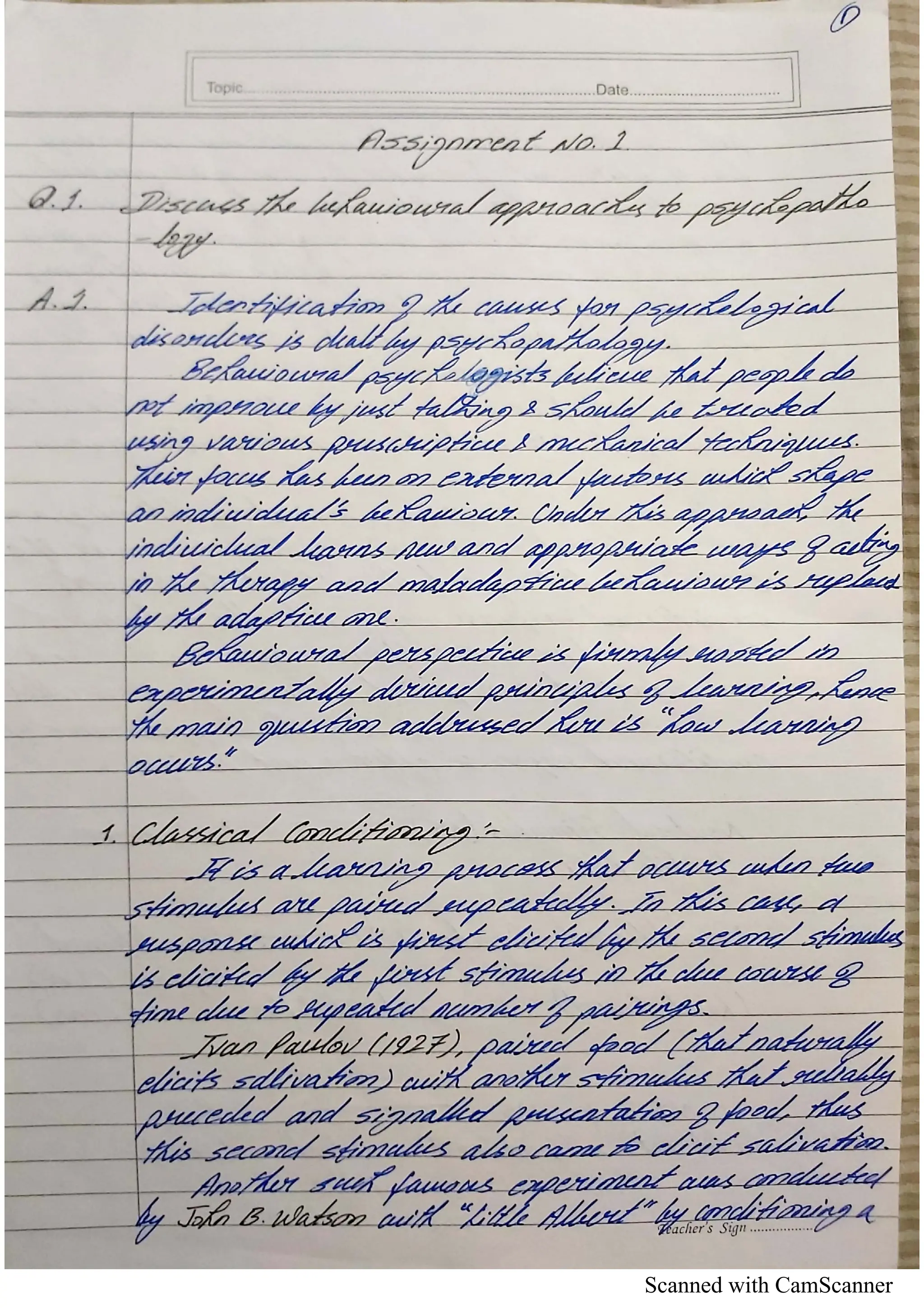 Understanding Psychological Disorders (BPCC 111) - Solved Assignment | PDF