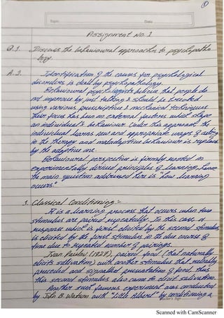 Understanding Psychological Disorders (BPCC 111) - Solved Assignment | PDF