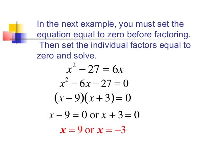 Example Of Solving Quadratic Equations By Factoring - Tessshebaylo Example Of Solving Quadratic Equations By Factoring - Tessshebaylo