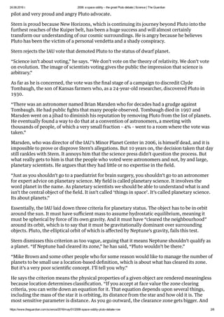 2006 a space oddity – the great pluto debate science _ the guardian | PDF