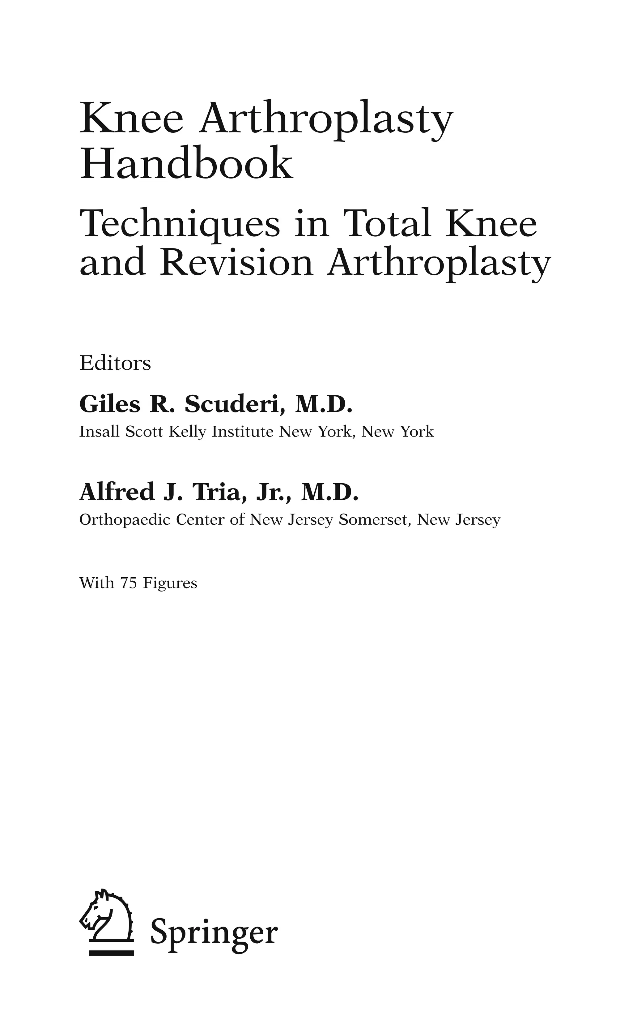 knee arthroplasty handbook | PDF