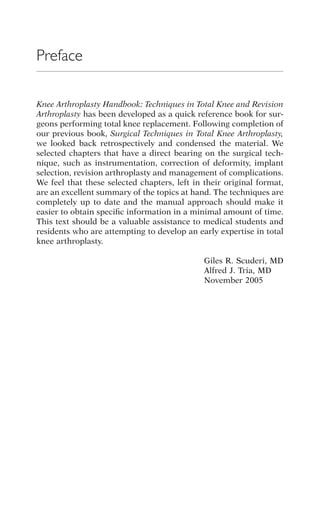 knee arthroplasty handbook | PDF