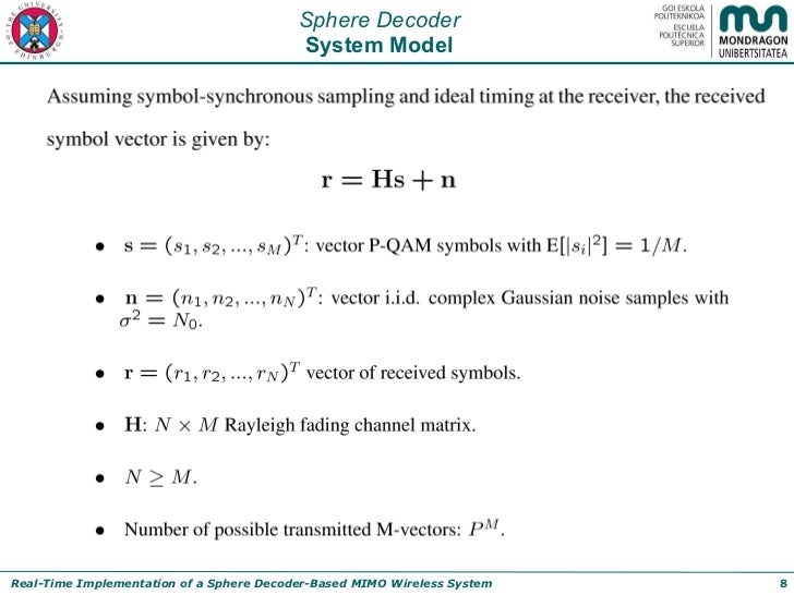 Real Time Implementation Of Sphere Decoder Based Mimo Wireless System…