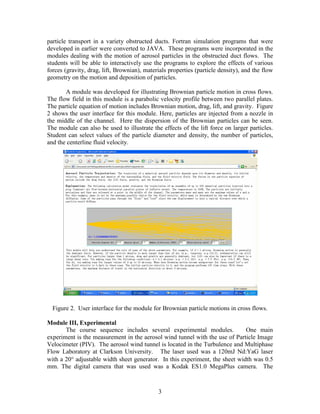 PARTICLE TRANSPORT, DEPOSITION AND REMOVAL - A COMBINED RESEARCH AND CURRICULUM DEVELOPMENT ...