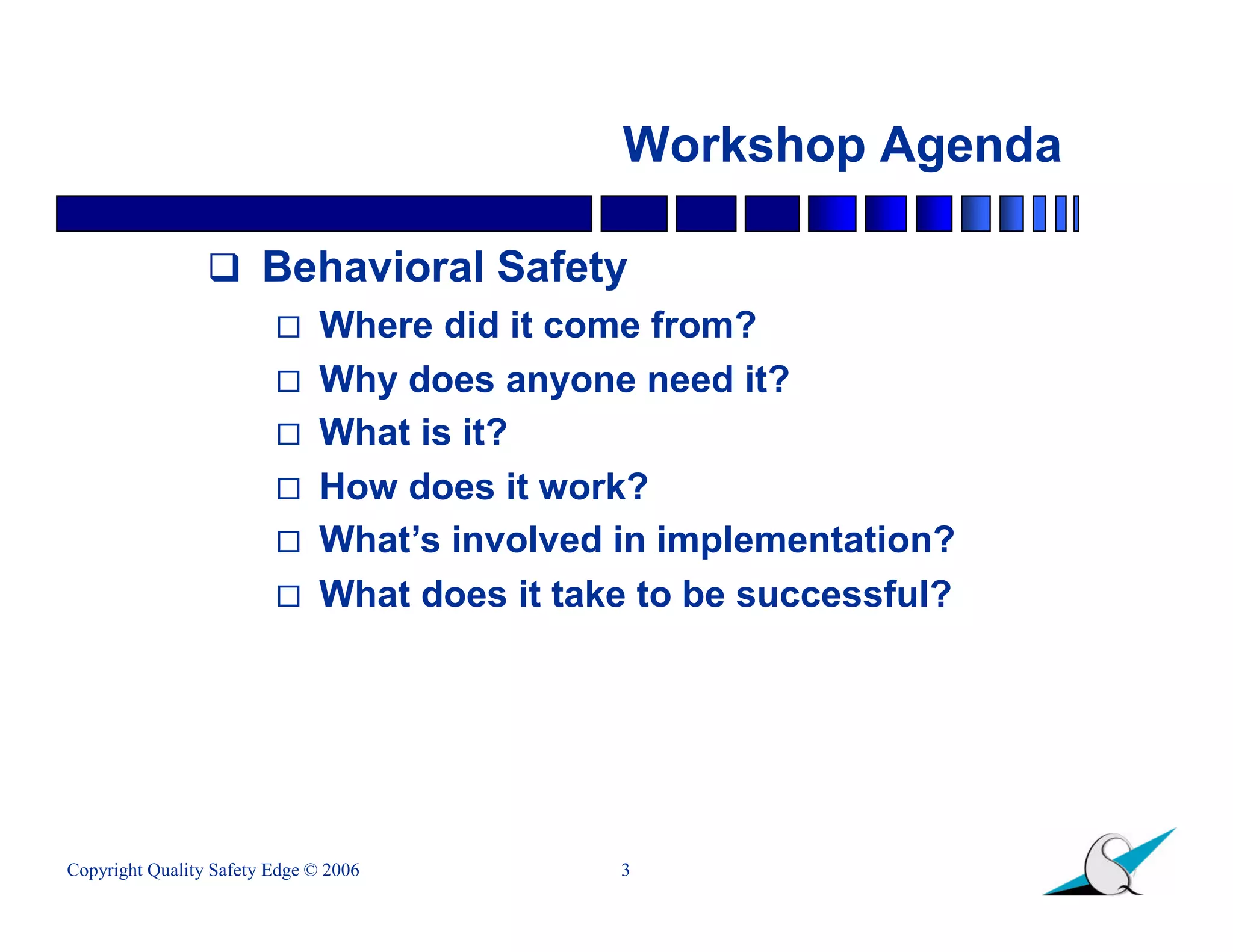 Introduction to Behavioral Safety | PDF