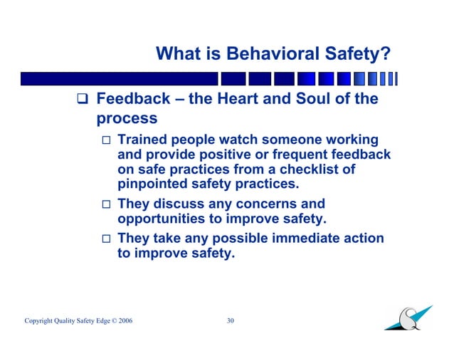 Introduction to Behavioral Safety | PDF