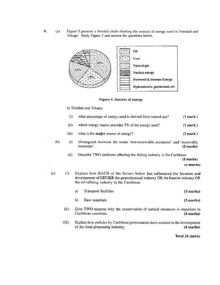 CSEC GEOGRAPHY PAST PAPER- PAPER 2- 2006 | PDF