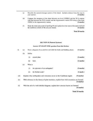 CSEC GEOGRAPHY PAST PAPER- PAPER 2- 2006 | PDF | Free Download