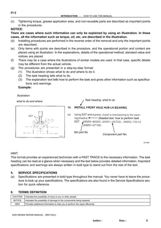 2006 toyota sienna service repair manual | PDF
