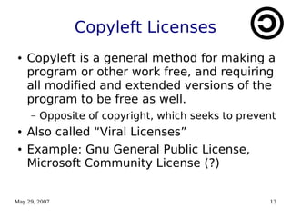 Free & Open Source Software and Intellectual Property | PPT