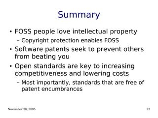 Free & Open Source Software and Intellectual Property | PPT