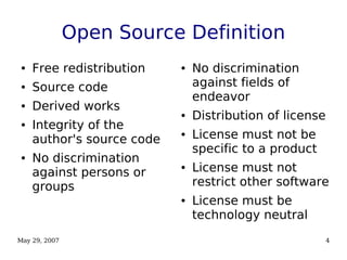 Free & Open Source Software and Intellectual Property | PPT