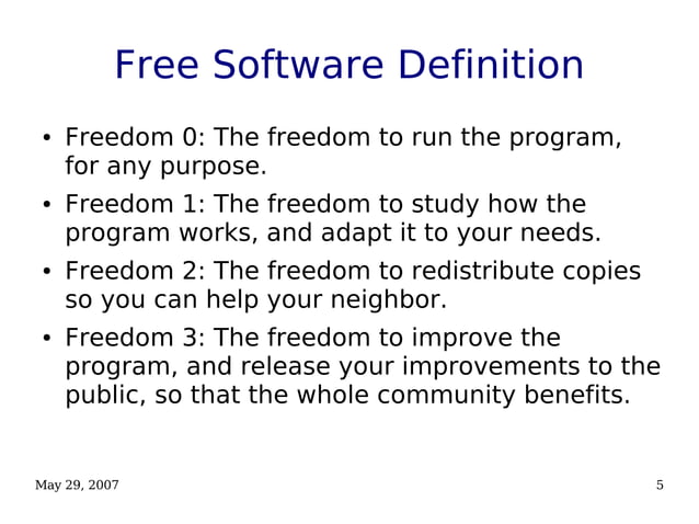 Free & Open Source Software and Intellectual Property | PPT