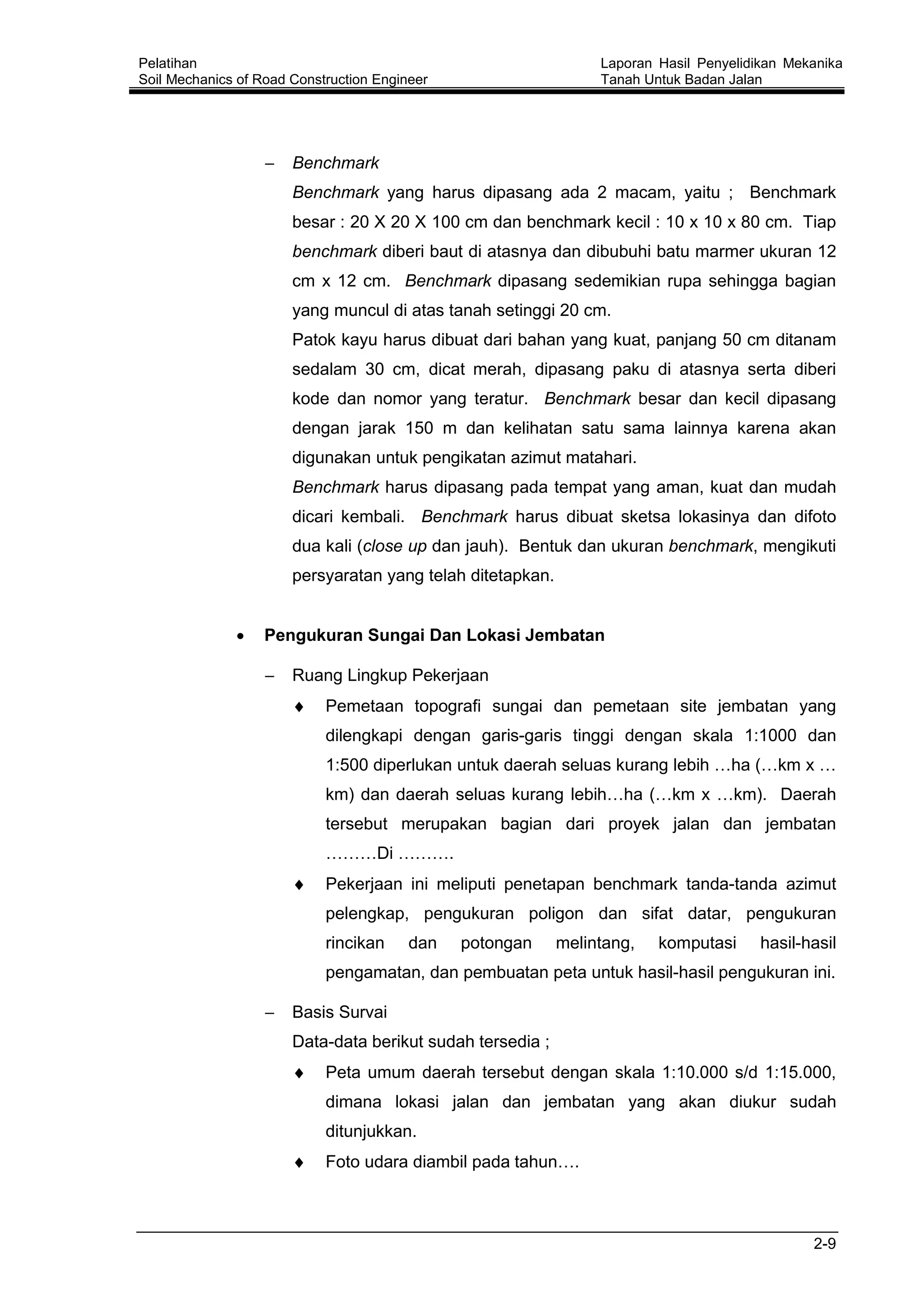 2007 06-laporan hasil penyelidikan tanah untuk badan jalan | PDF