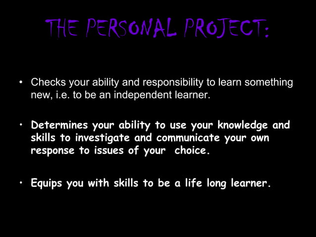 The Personal project introduction Powerpoint Presentation | PPT