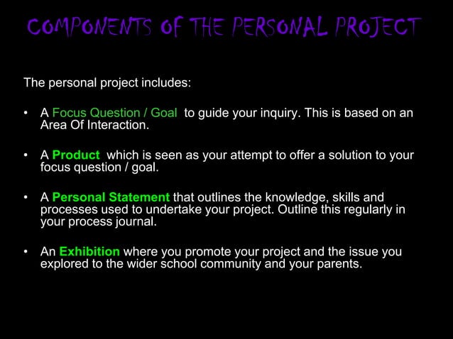 The Personal project introduction Powerpoint Presentation | PPT