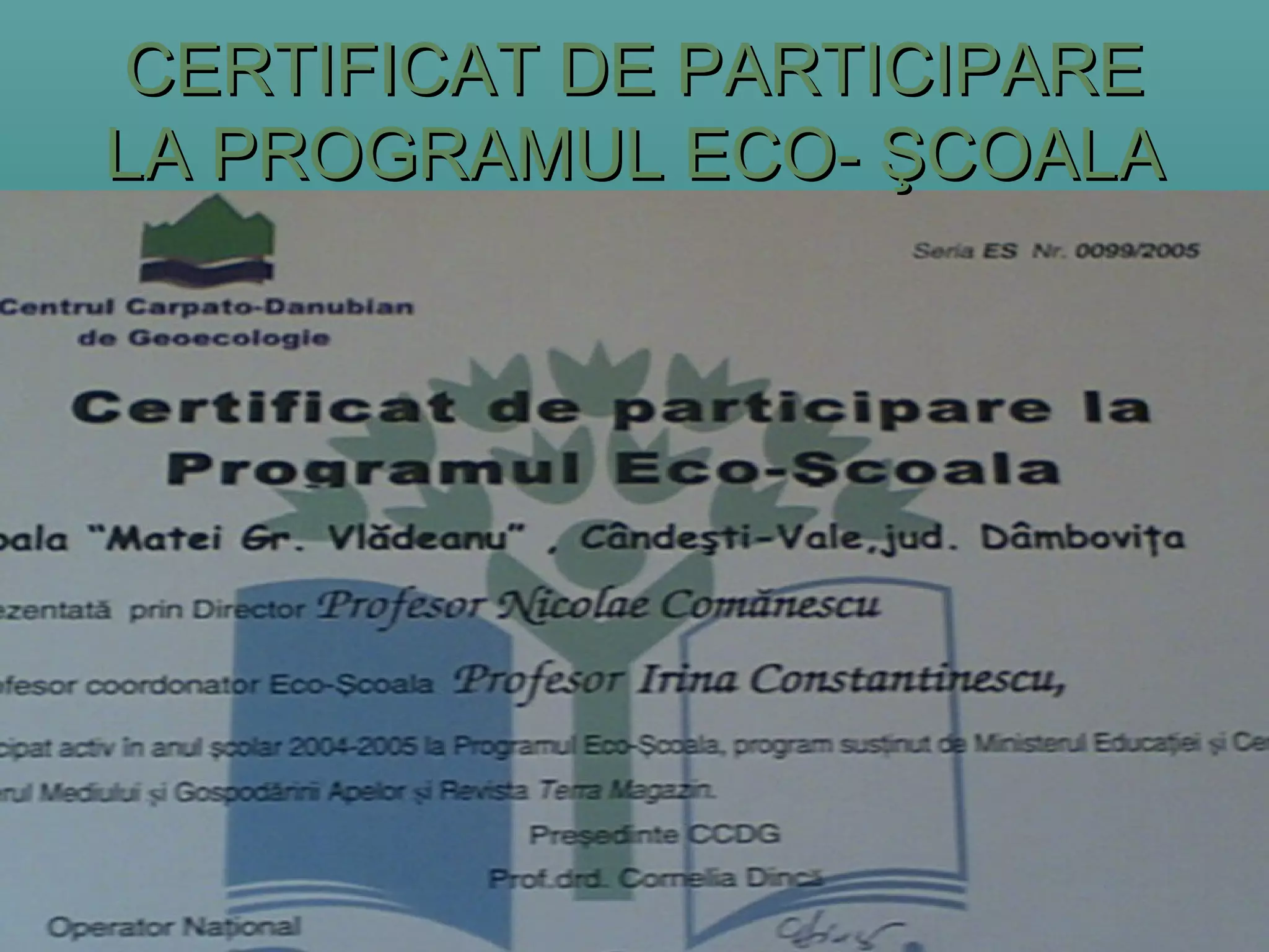 2007 2008 proiect eco -scoala | PPT