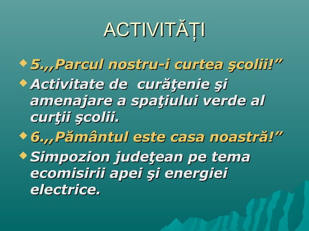 2007 2008 proiect eco -scoala | PPT