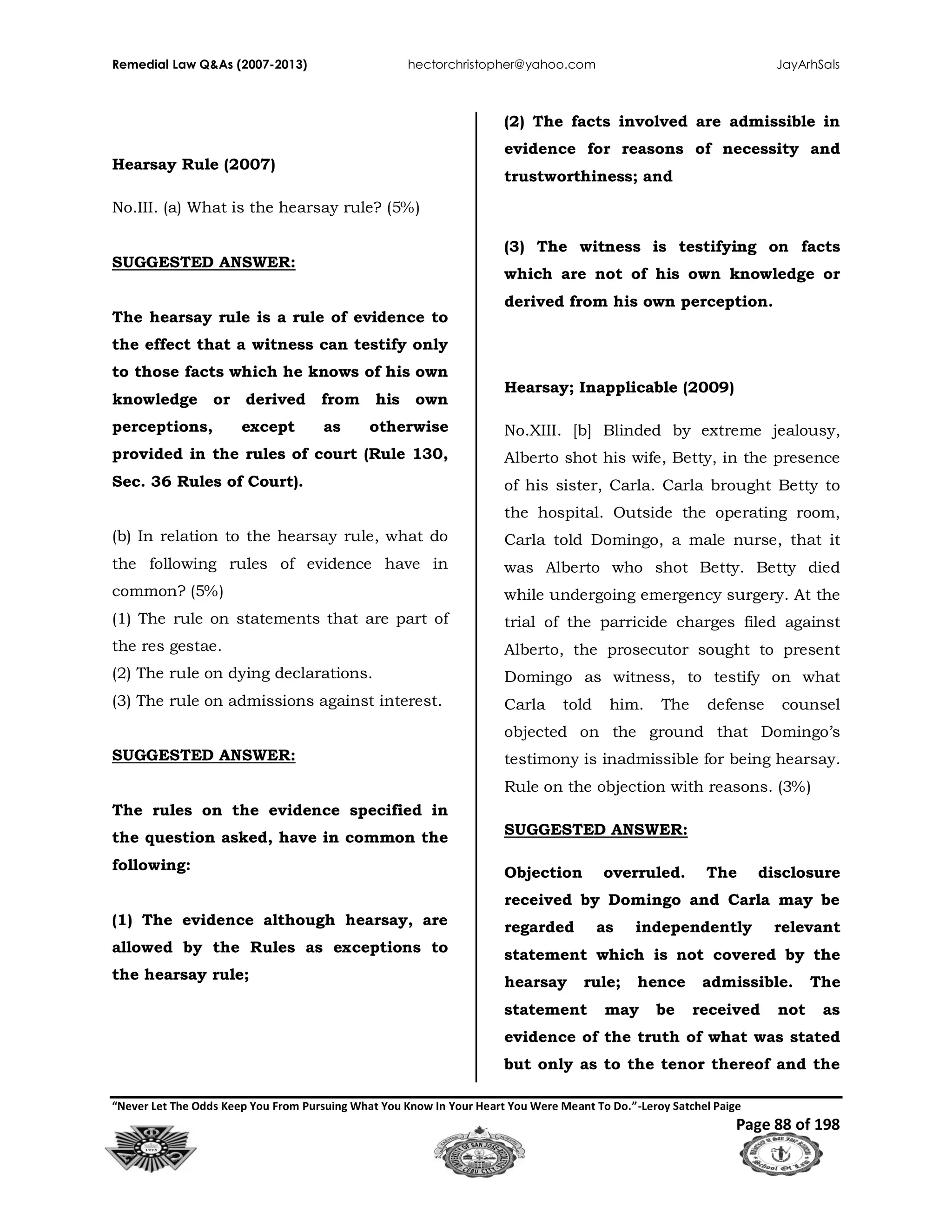 2007 2013-remedial-law-philippine-bar-examination-questions-and ...