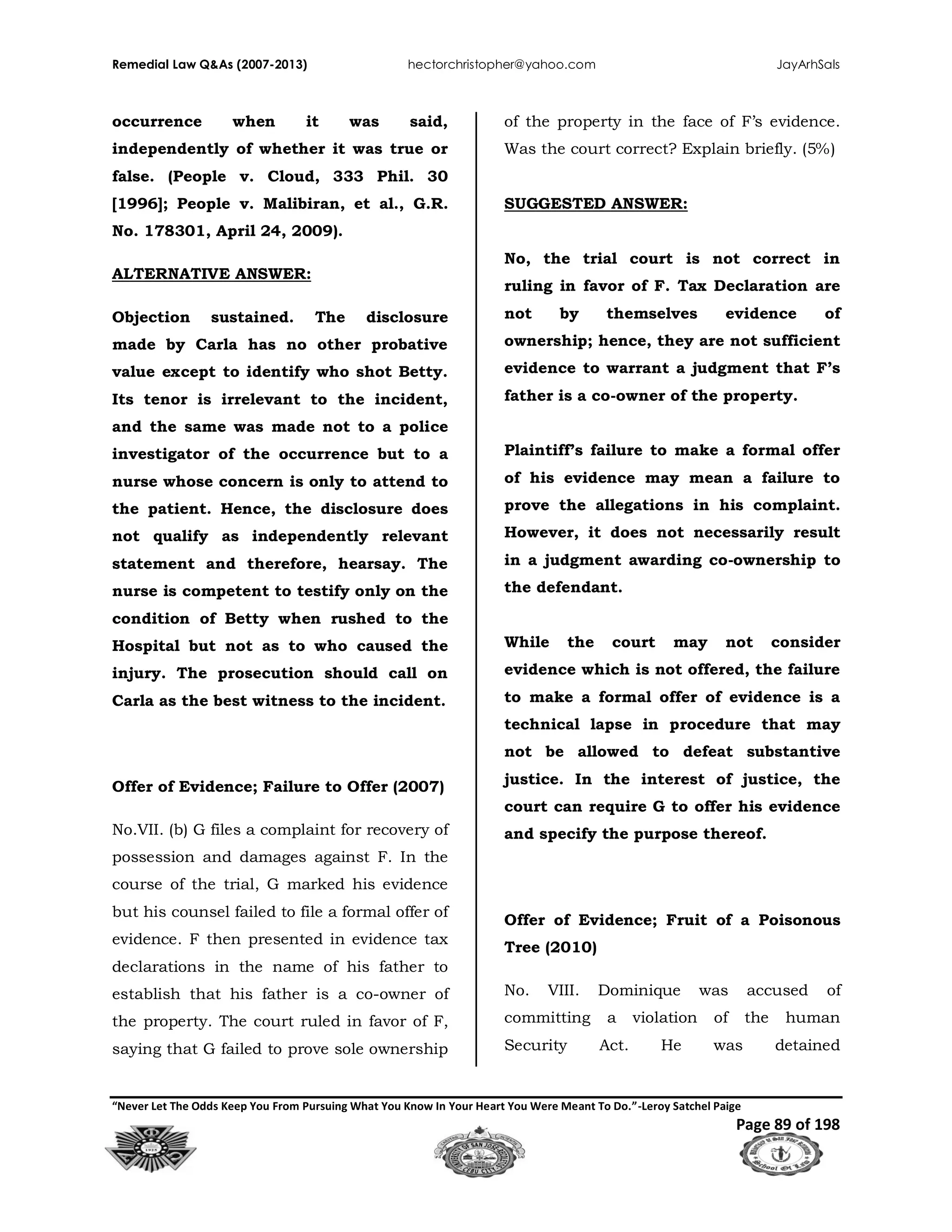 2007 2013-remedial-law-philippine-bar-examination-questions-and ...