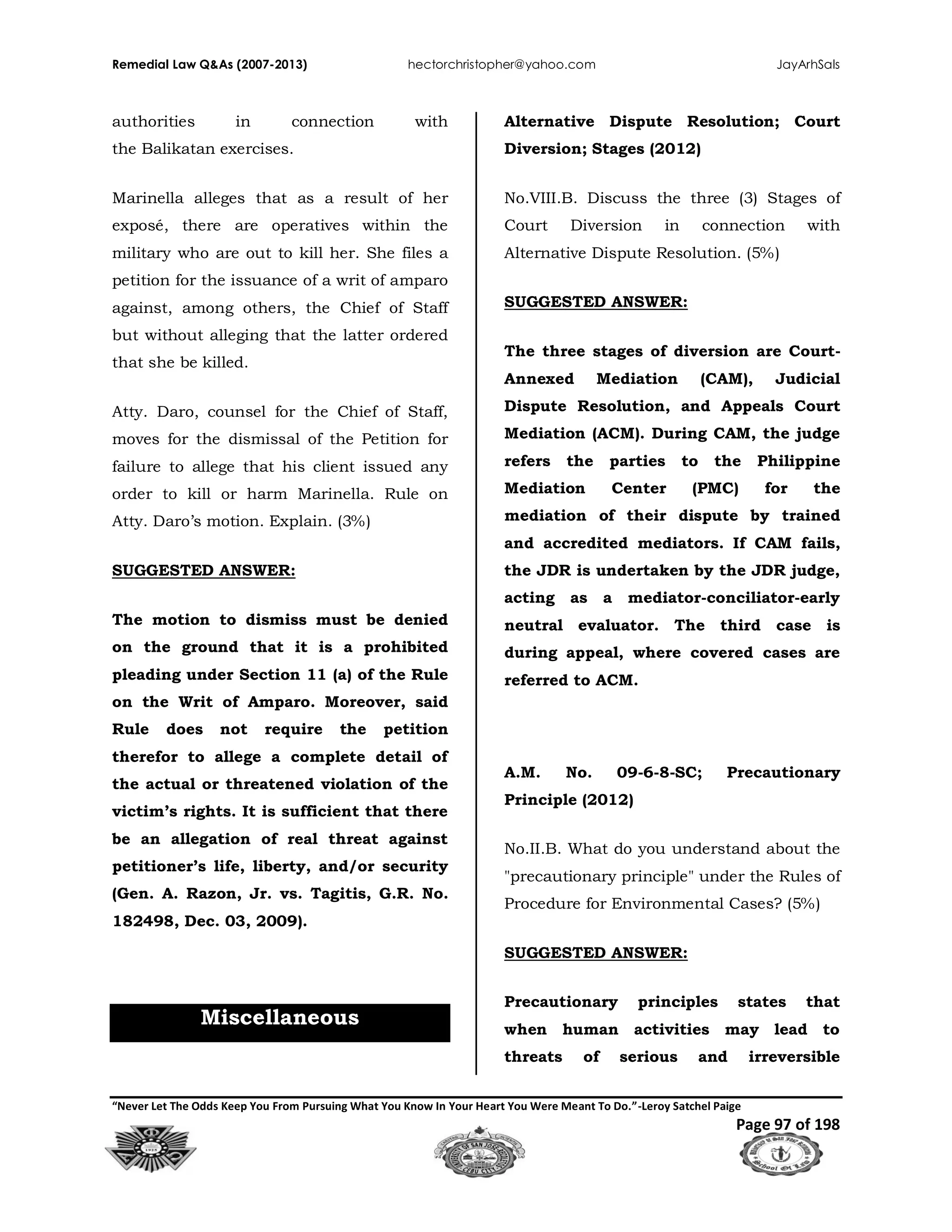2007 2013-remedial-law-philippine-bar-examination-questions-and ...