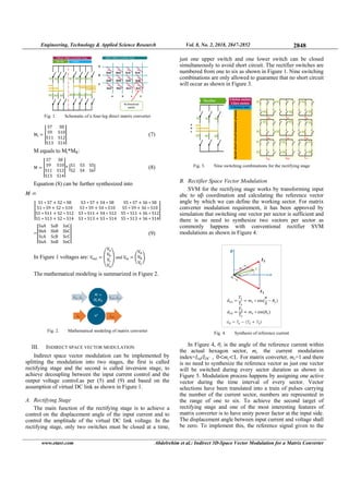 Indirect 3D-Space Vector Modulation for a Matrix Converter | PDF