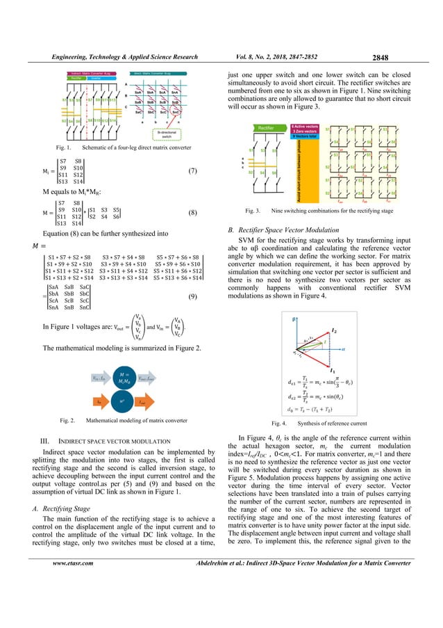 Indirect 3D-Space Vector Modulation for a Matrix Converter | PDF