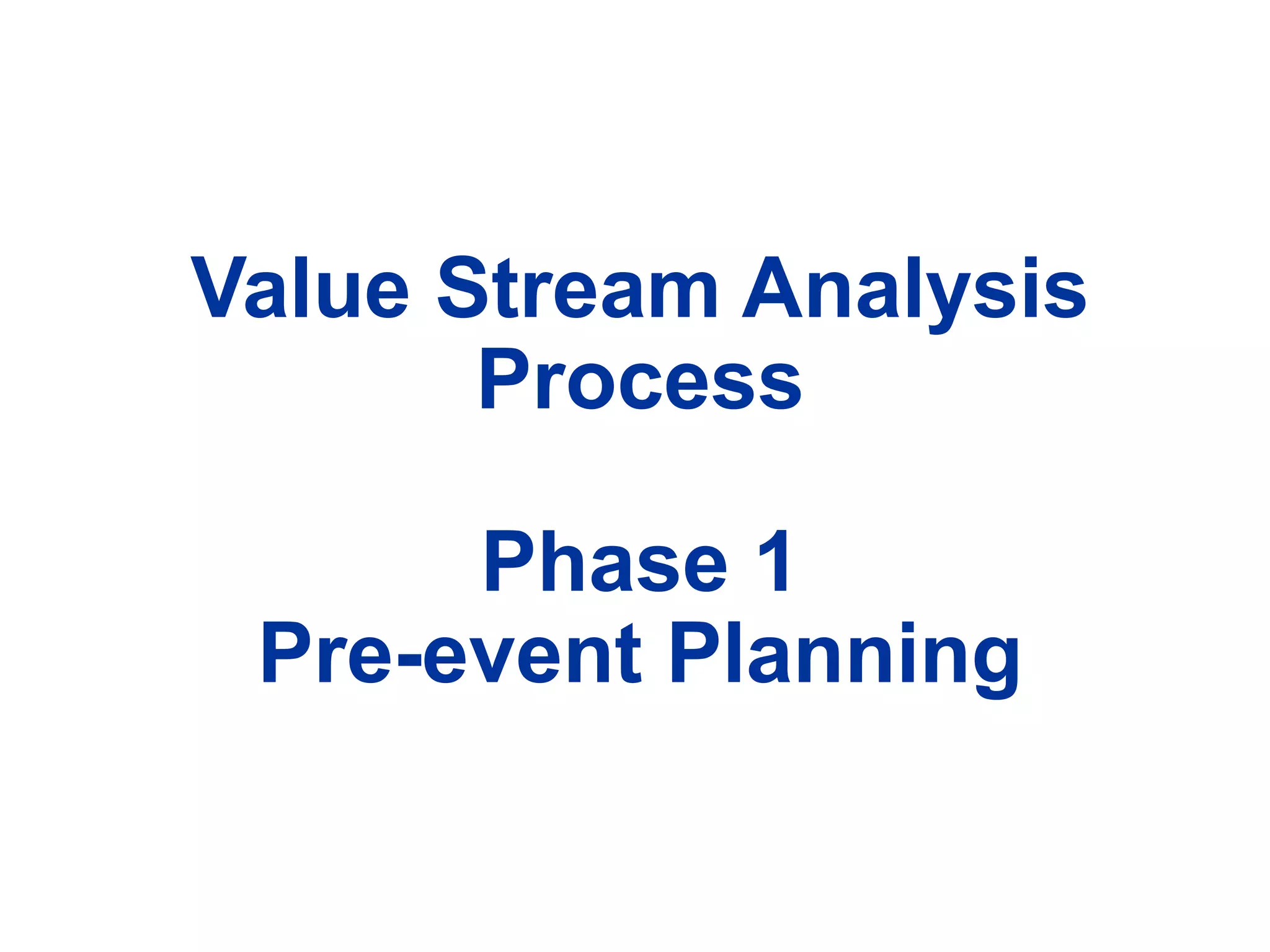 Value Stream Analysis | PPT