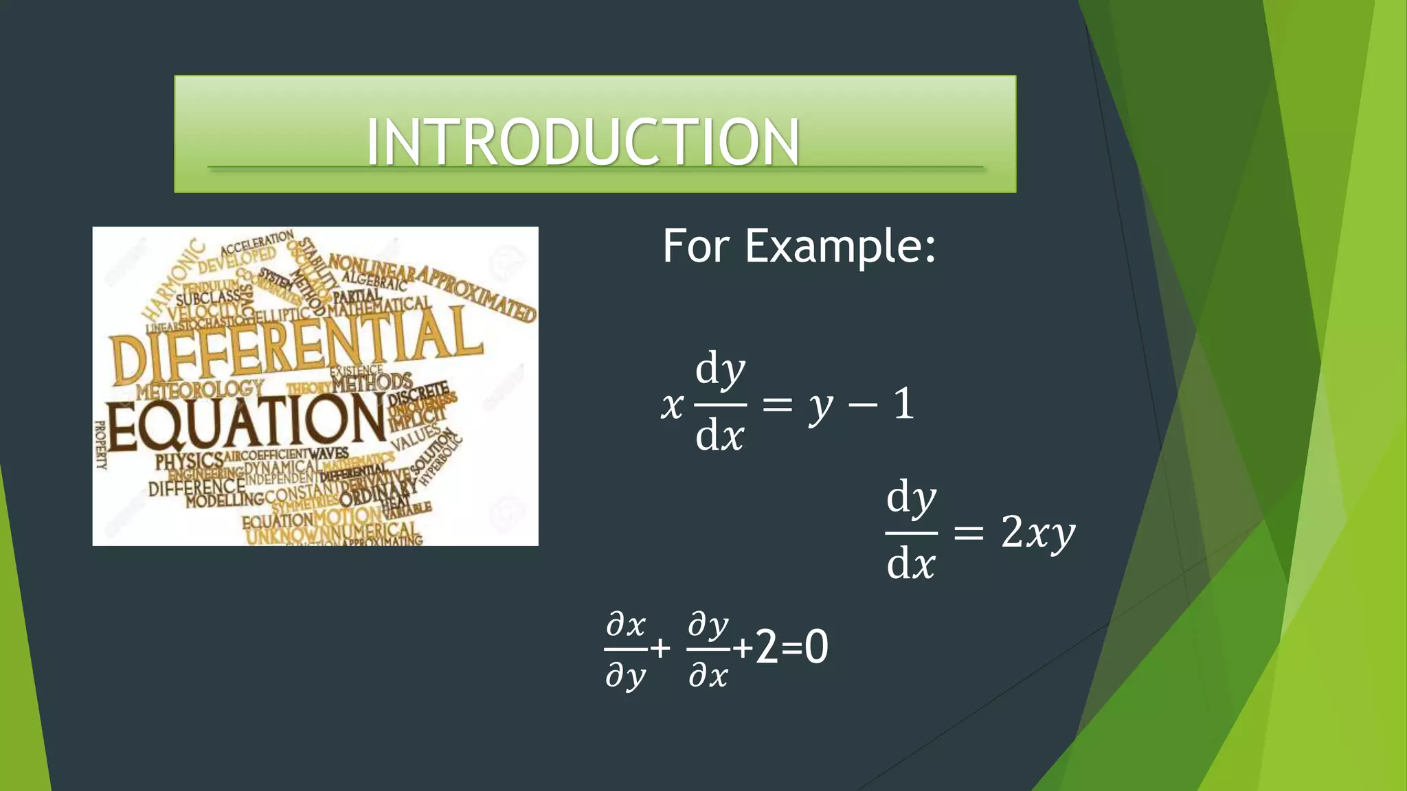 application of differential equations | PPTX