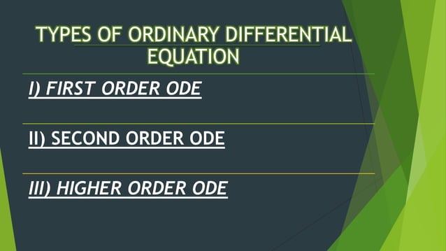 application of differential equations | PPTX | Physics | Science