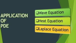application of differential equations | PPTX
