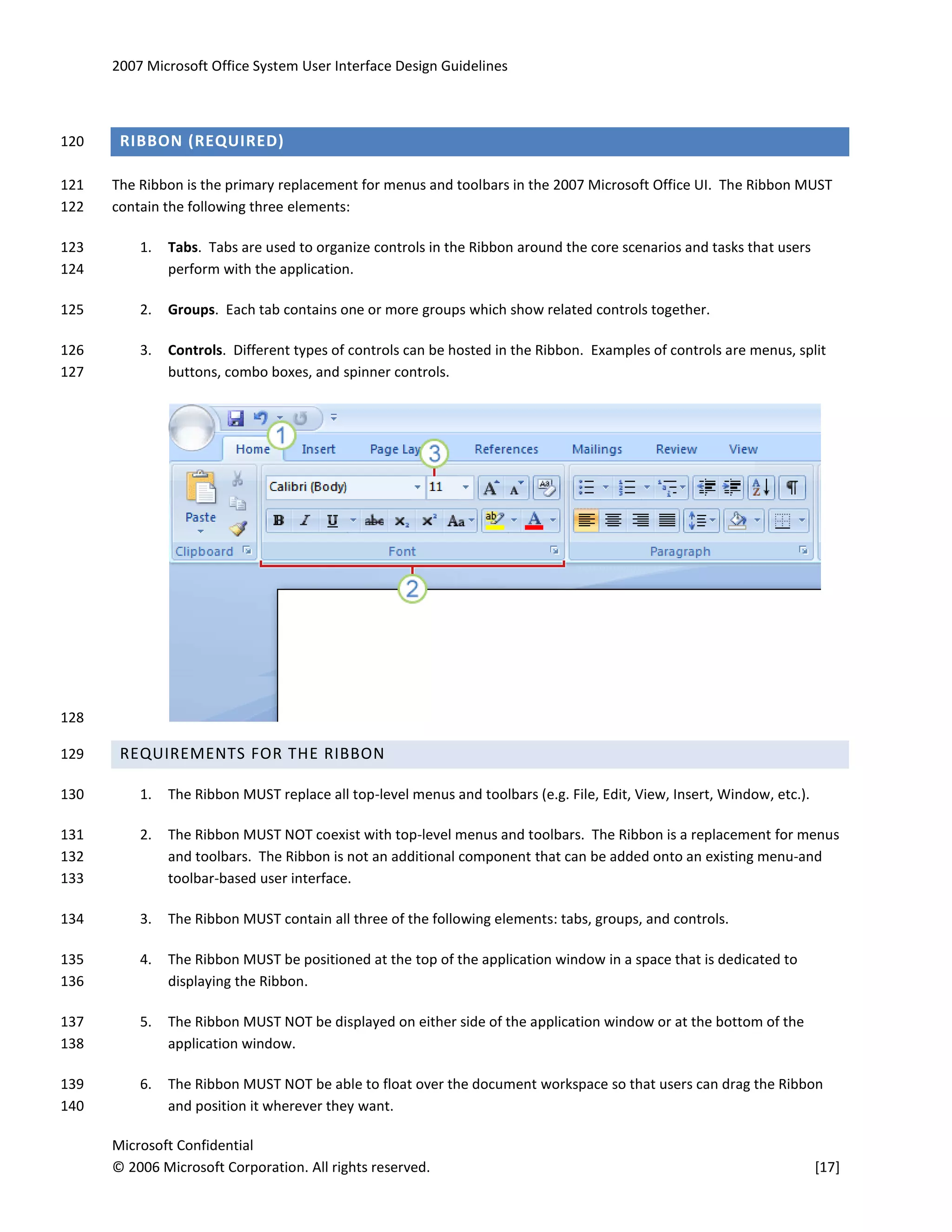 2007 Office UI Design Guidelines License | PDF
