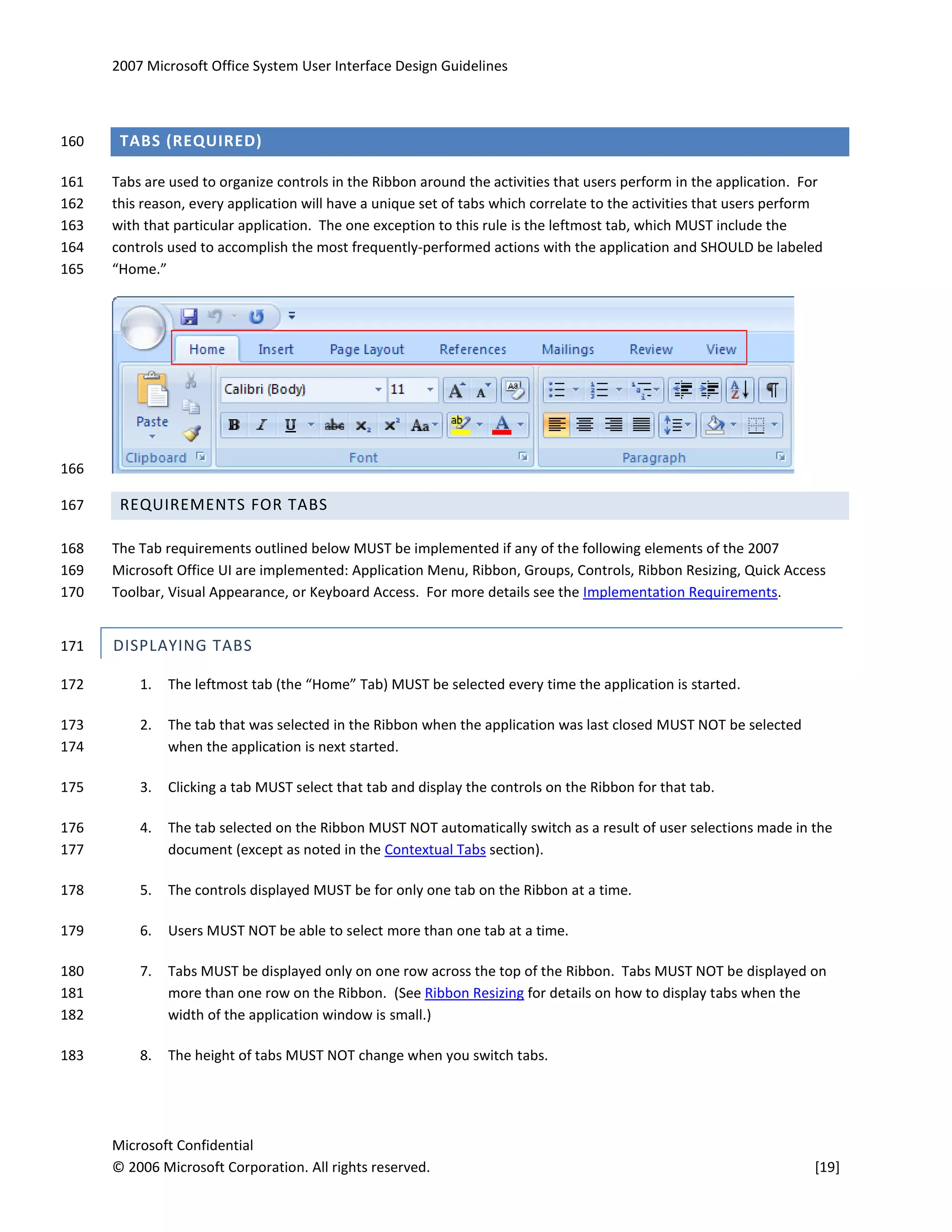2007 Office UI Design Guidelines License | PDF