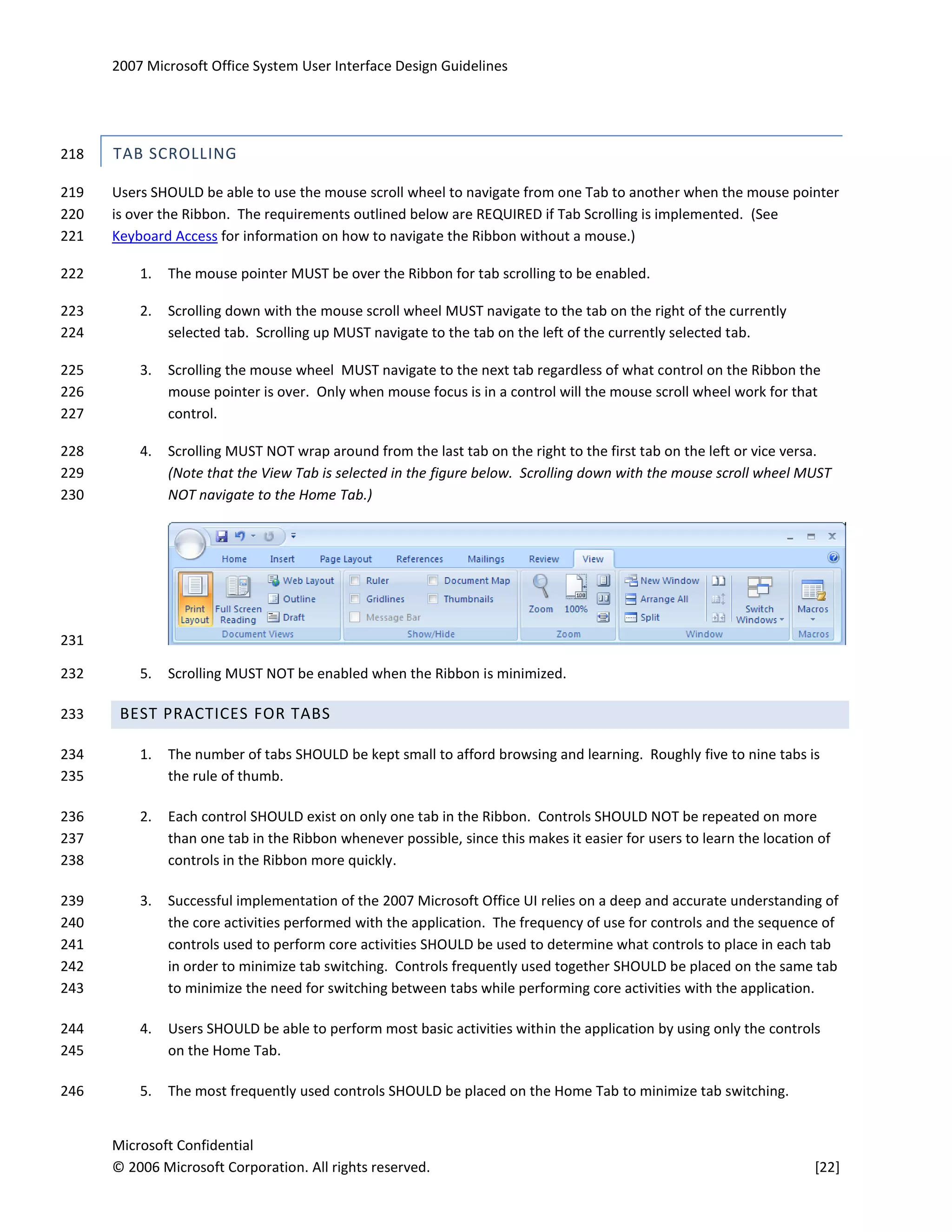 2007 Office UI Design Guidelines License | PDF
