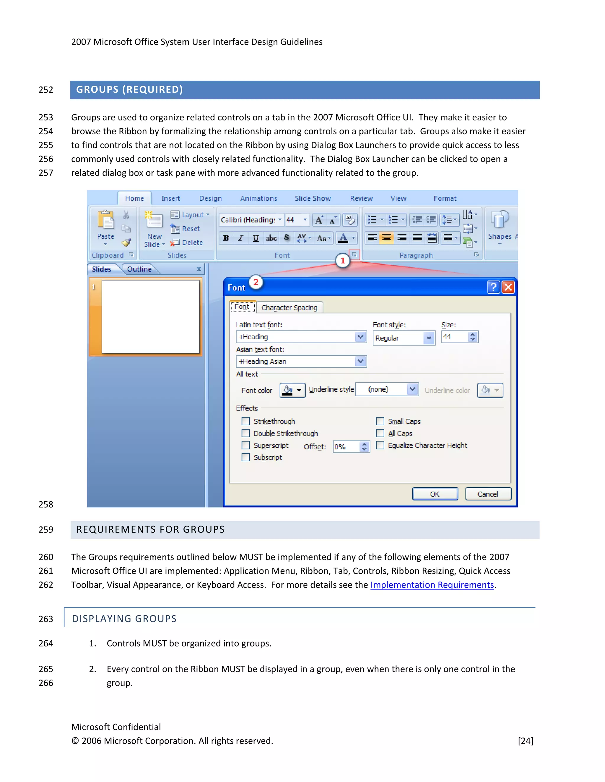 2007 Office UI Design Guidelines License | PDF