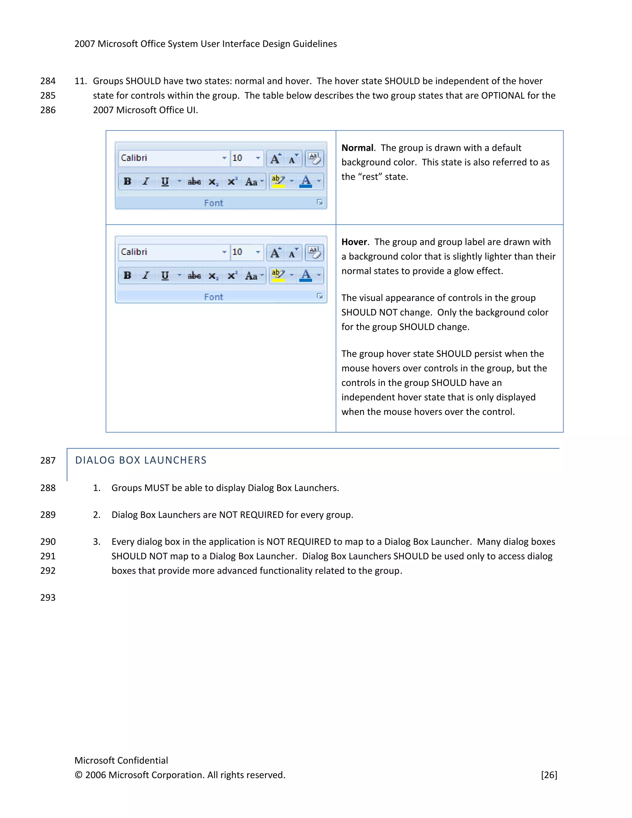 2007 Office UI Design Guidelines License | PDF