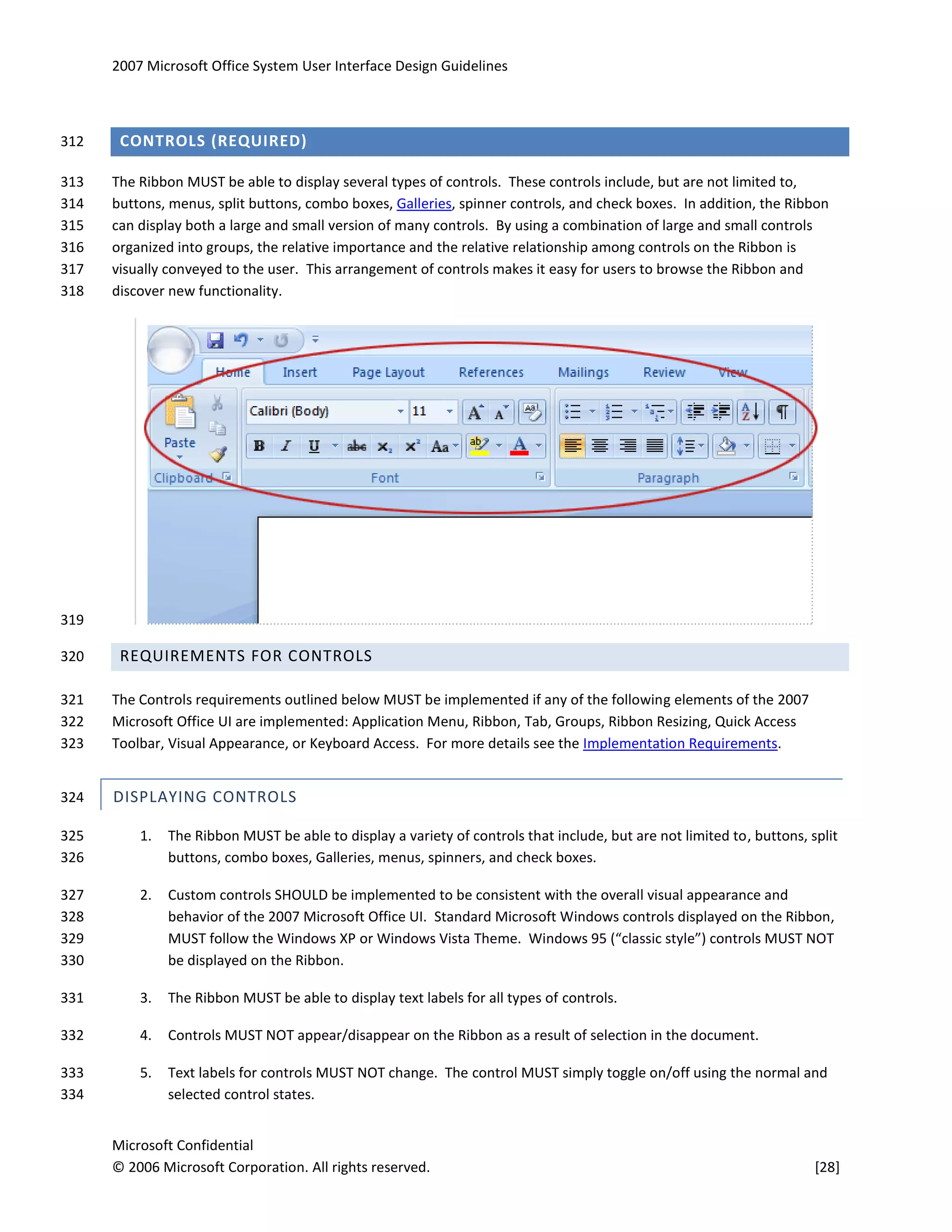 2007 Office UI Design Guidelines License | PDF