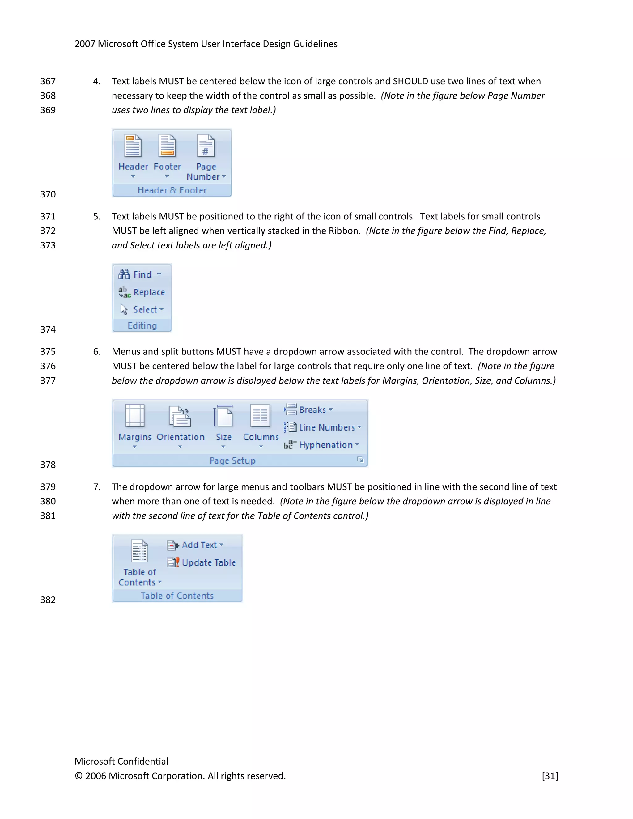 2007 Office UI Design Guidelines License | PDF