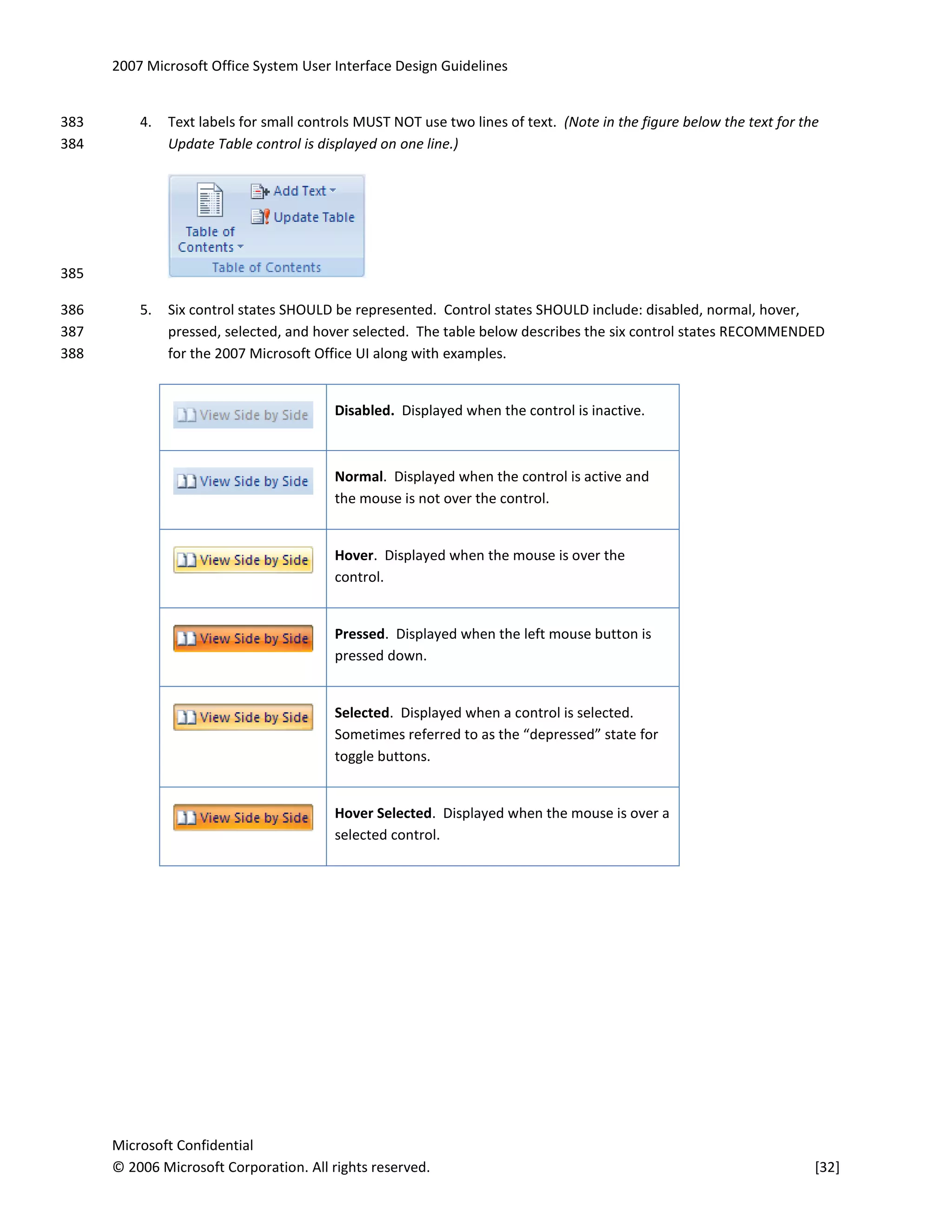 2007 Office UI Design Guidelines License | PDF
