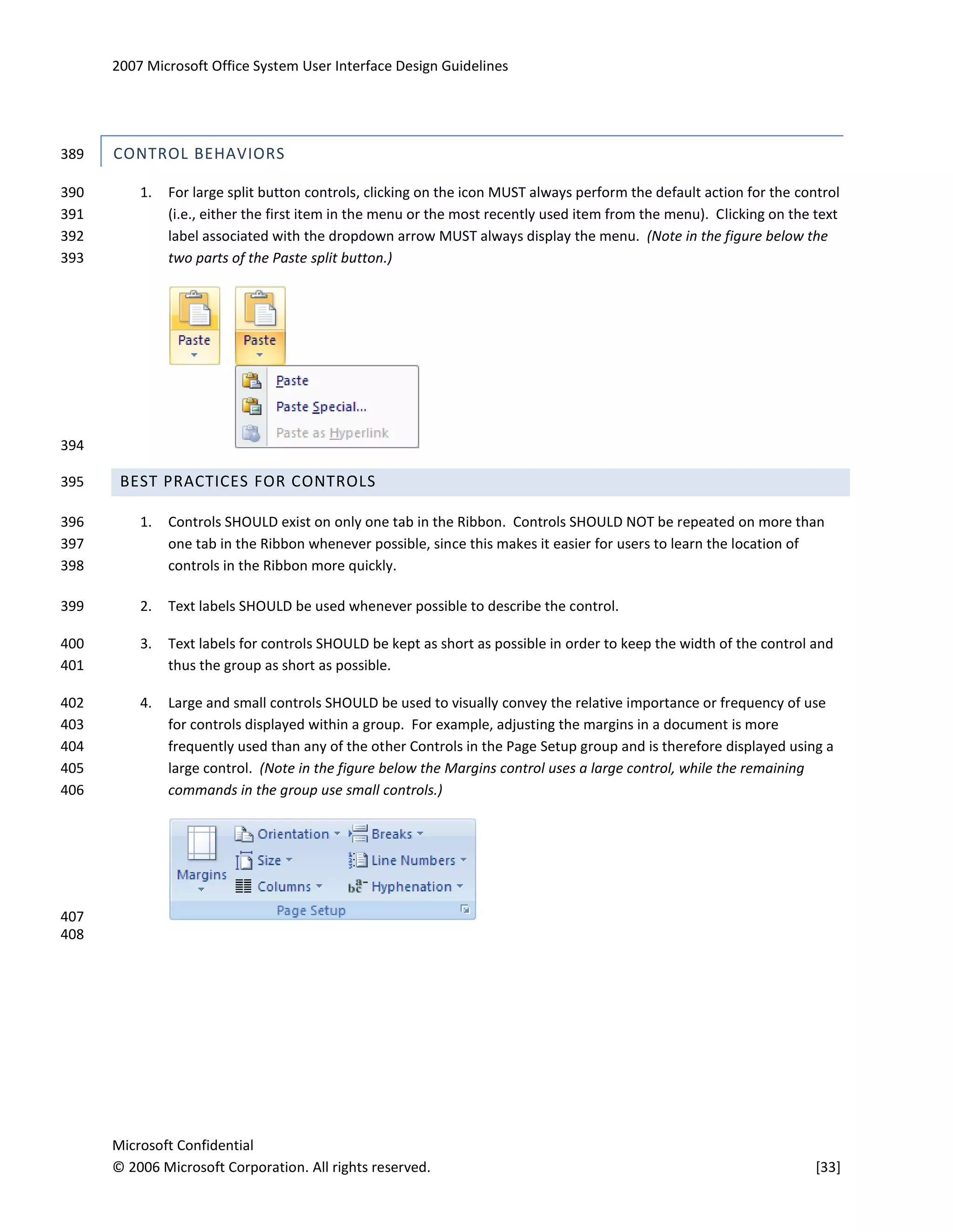 2007 Office UI Design Guidelines License | PDF