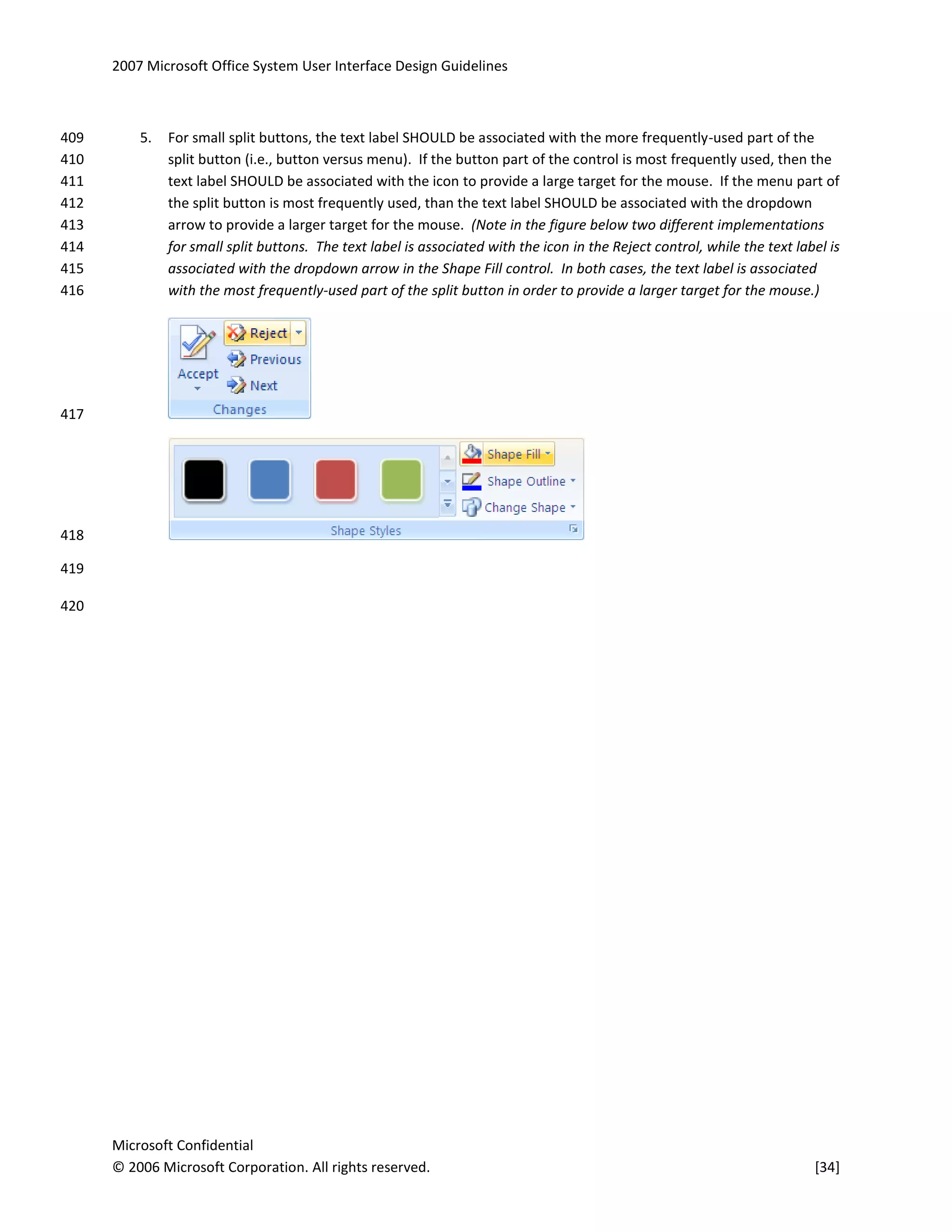 2007 Office UI Design Guidelines License | PDF