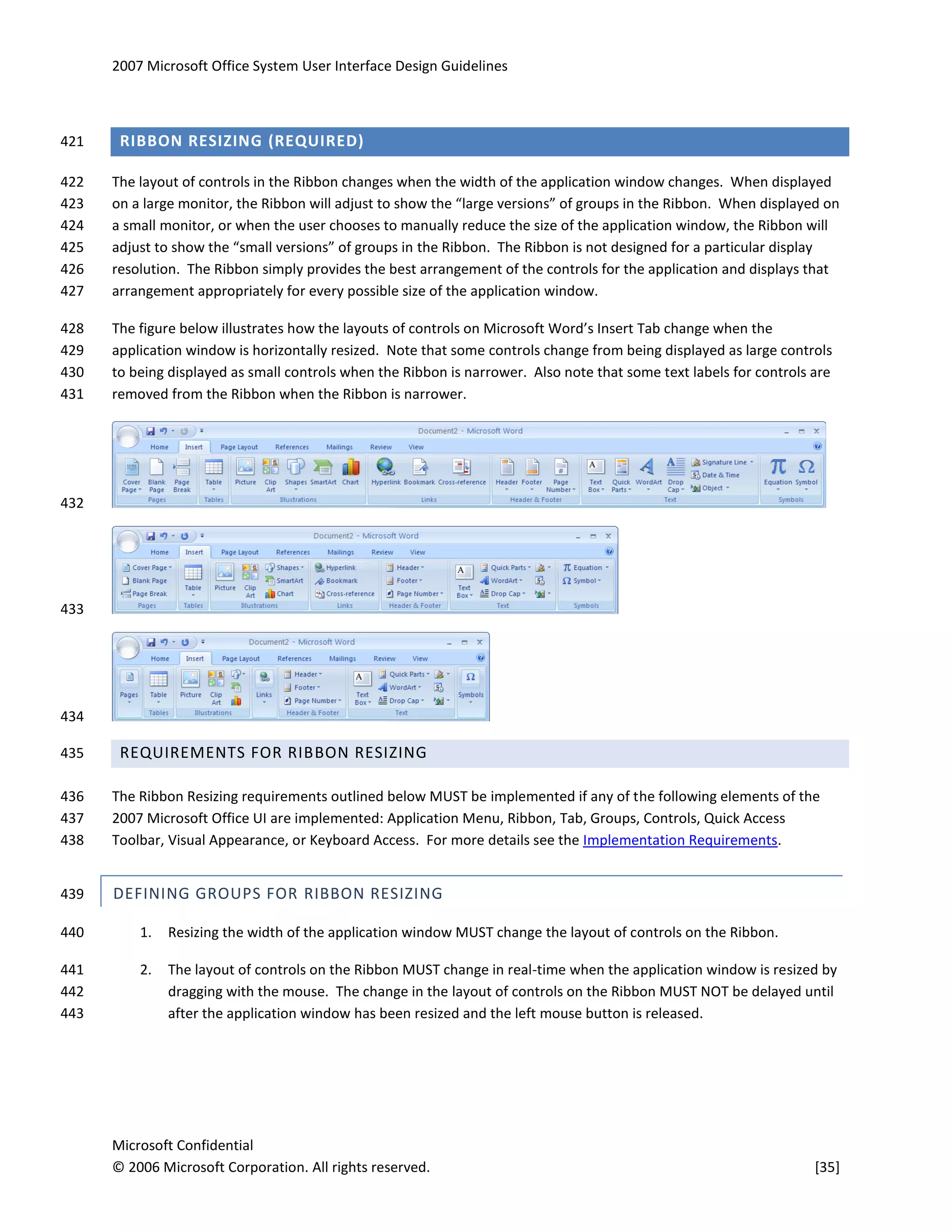 2007 Office UI Design Guidelines License | PDF