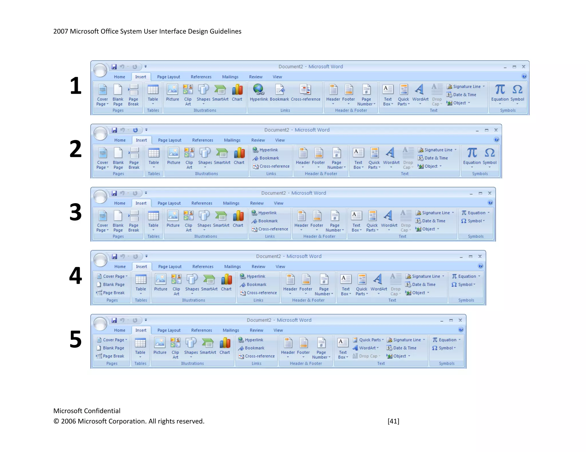 2007 Office UI Design Guidelines License | PDF
