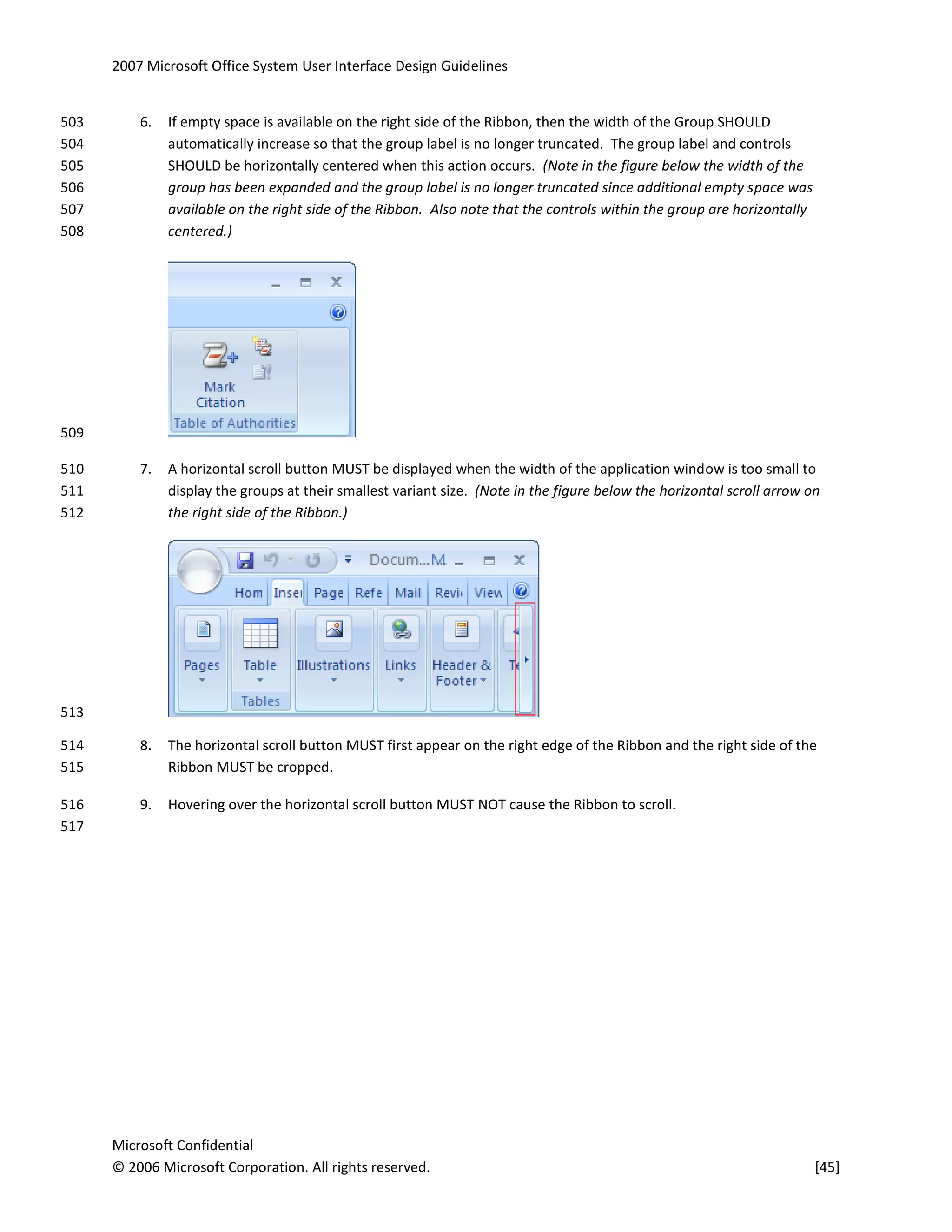 2007 Office UI Design Guidelines License | PDF