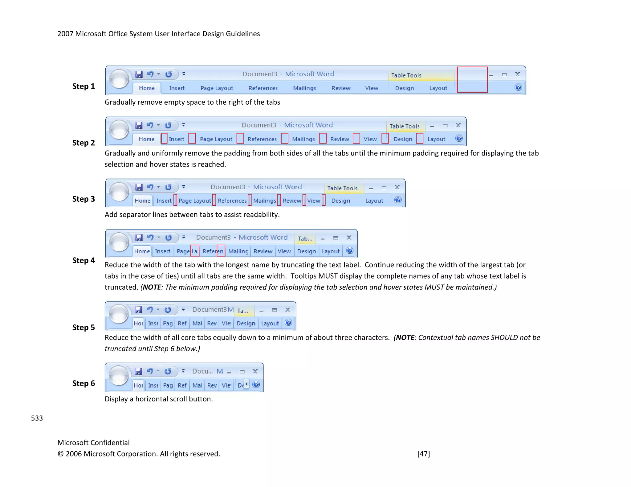 2007 Office UI Design Guidelines License | PDF