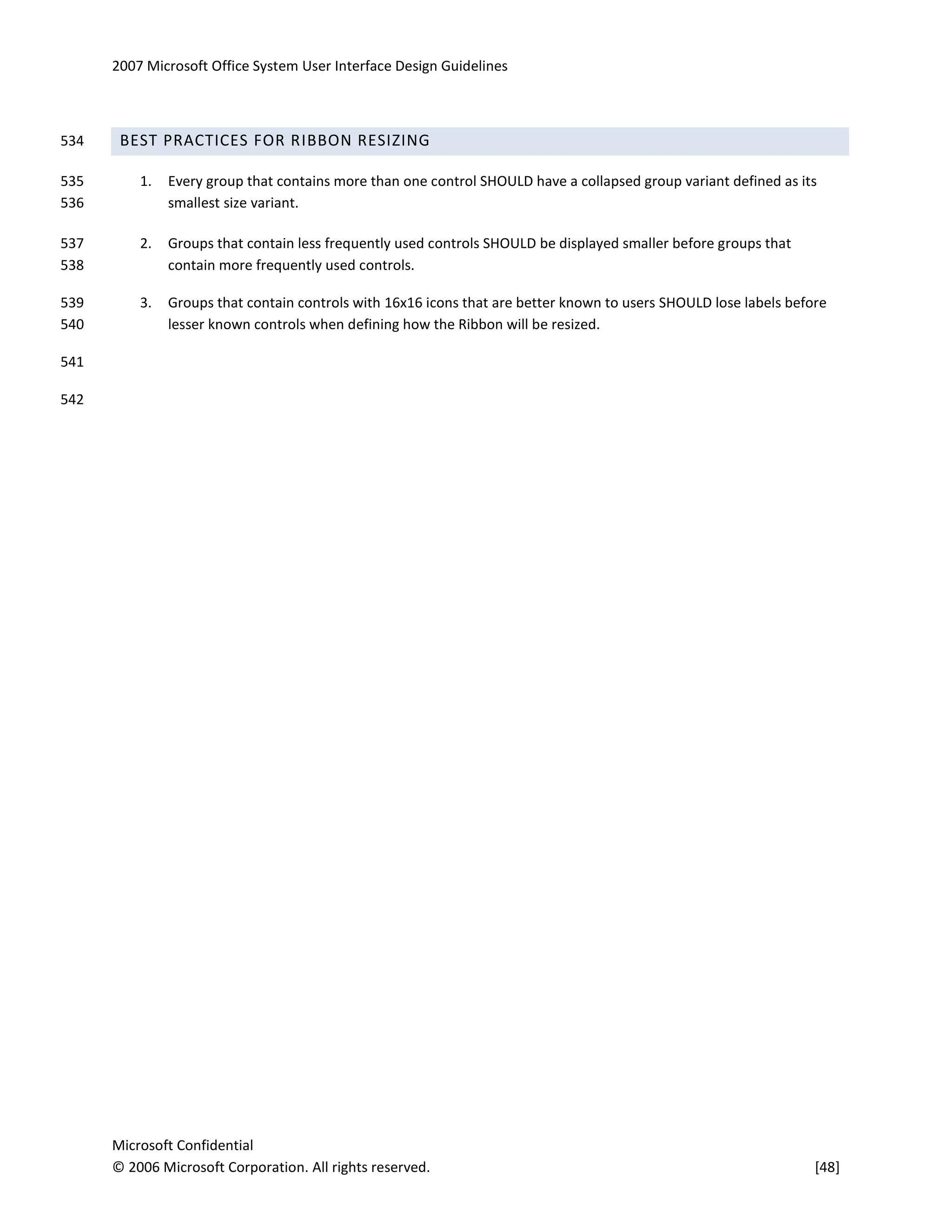 2007 Office UI Design Guidelines License | PDF