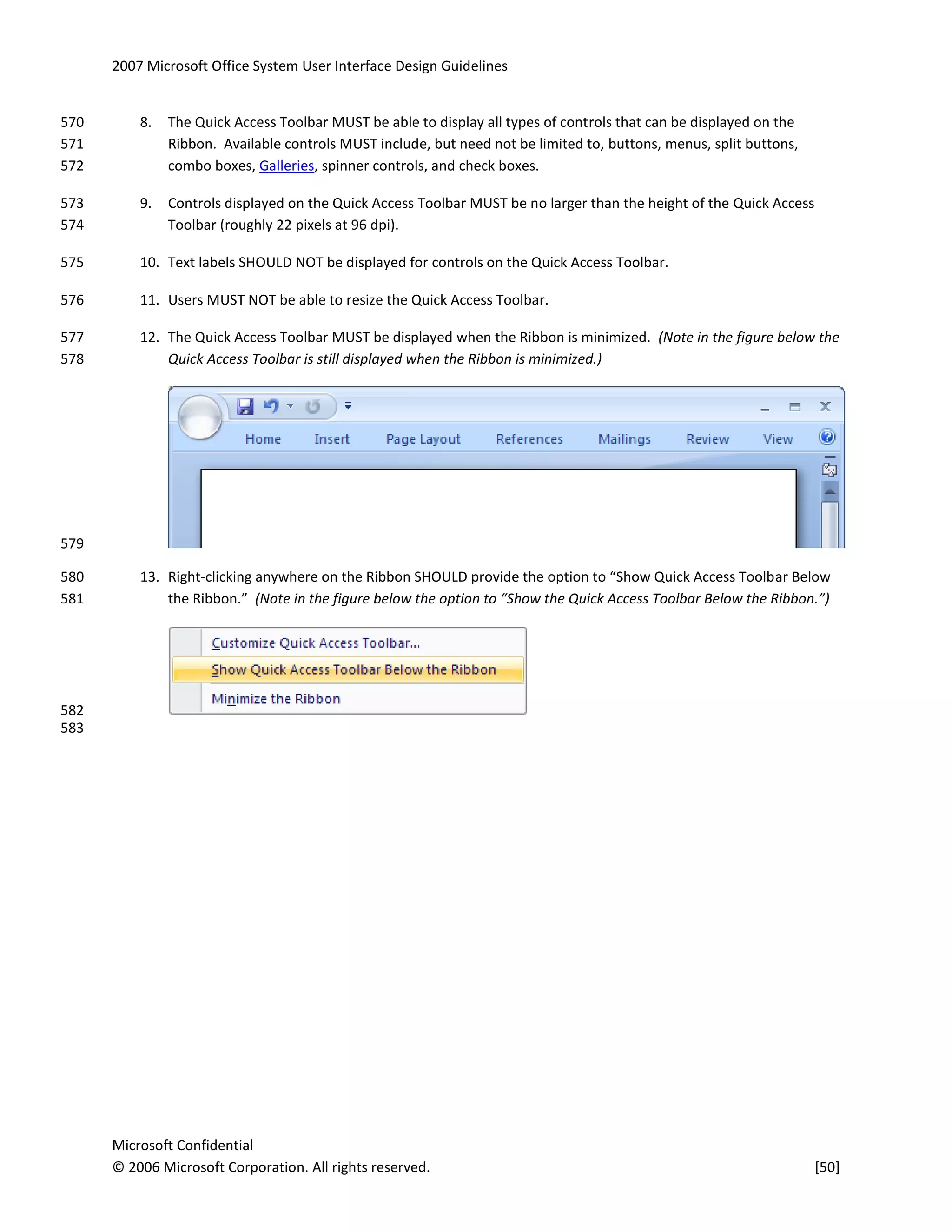 2007 Office UI Design Guidelines License | PDF